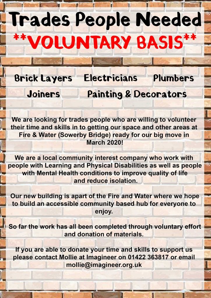 Trades People Needed - Volunteer Opportunity - The Stonewater Customer hubb