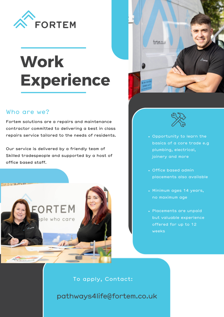 Work experience opportunities with Fortem - The Stonewater Customer hubb